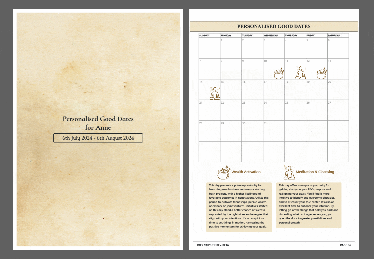 Get personalized monthly forecast